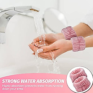 Gosuoa 8 Pcs Spa Face Washing Wristbands,Wrist Washband Microfiber Wrist Towels for Washing Face,Absorbent Wristbands Wrist Sweatband for Women Girls Child,Prevent Liquid from Spilling Down Your Arms