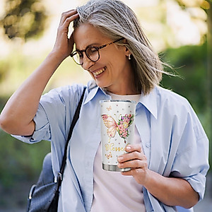 Qatdey Christian Gifts for Women Tumbler 20oz, Religious Gift for Women, Baptism Confirmation Gifts for Girl, Inspirational/Catholic/Spiritual/Birthday Gifts, Bible Verse/Scripture Gift Cup 1PC