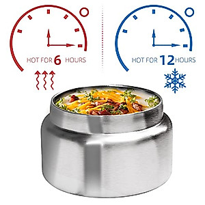 CocoMeiwei Thermo for Hot Food Kids, Insulated Container for Cold Drinks 8 oz, Stainless Steel Wide Mouth Lunch Soup Thermo for School With Silicone Bendable Spoon, Vacuum Leak-Proof Food Jar