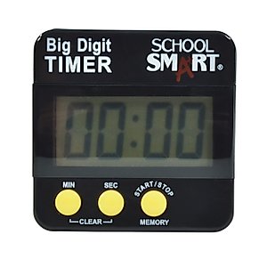 School Smart Up Count Down Digital Timer - 086452, Gray, 1 lb