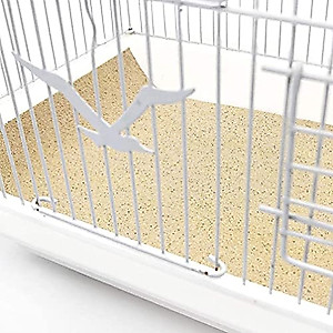POPETPOP Bird Cage Liners, Super Absorbent Cage Liners Water Absorption Gravel Paper Bird Cage Cushion Pad Mat 10Sheets Random Color