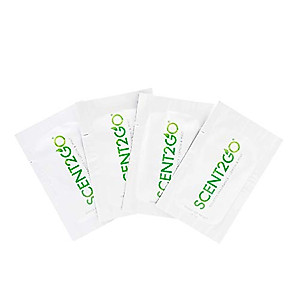 Scent2Go Toilette Fragrance Dissolvable Powder - Discreet Travel Size Packet - 20 Pack - Leak Proof - Natural Odor Eliminator - Lemon + Mint Scent