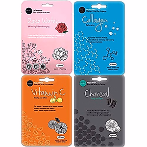 celavi Face Mask Set Korean Beauty Essence Facial Paper Sheet Mask Korea Skin Care Moisturizing 12 New flavors K-Beauty Skincare 12 masks in a pack Made in Korea