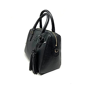 Tory Burch 84777 Black Gold Hardware Thea Web Small Leather Satchel