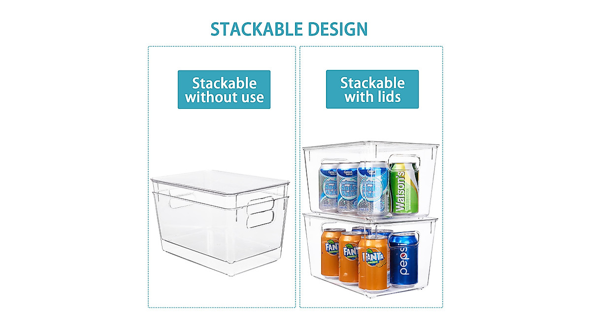Vtopmart Stackable Storage Drawers & Clear Bins - Organize Your Home