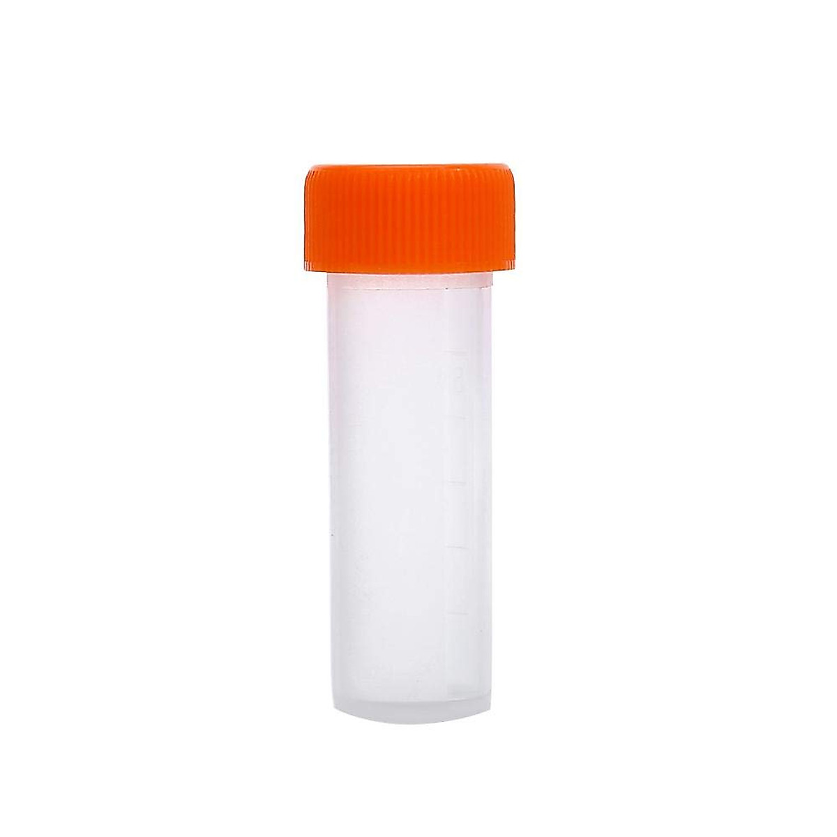 10pcs Plastic Frozen Test Tubes 5ML Standable with Lid Graduated Marks and Screw Cover with Silicone Gasket Vial Screw Seal Cover Pack Container for Laboratory Dia 15mm/0.59inches