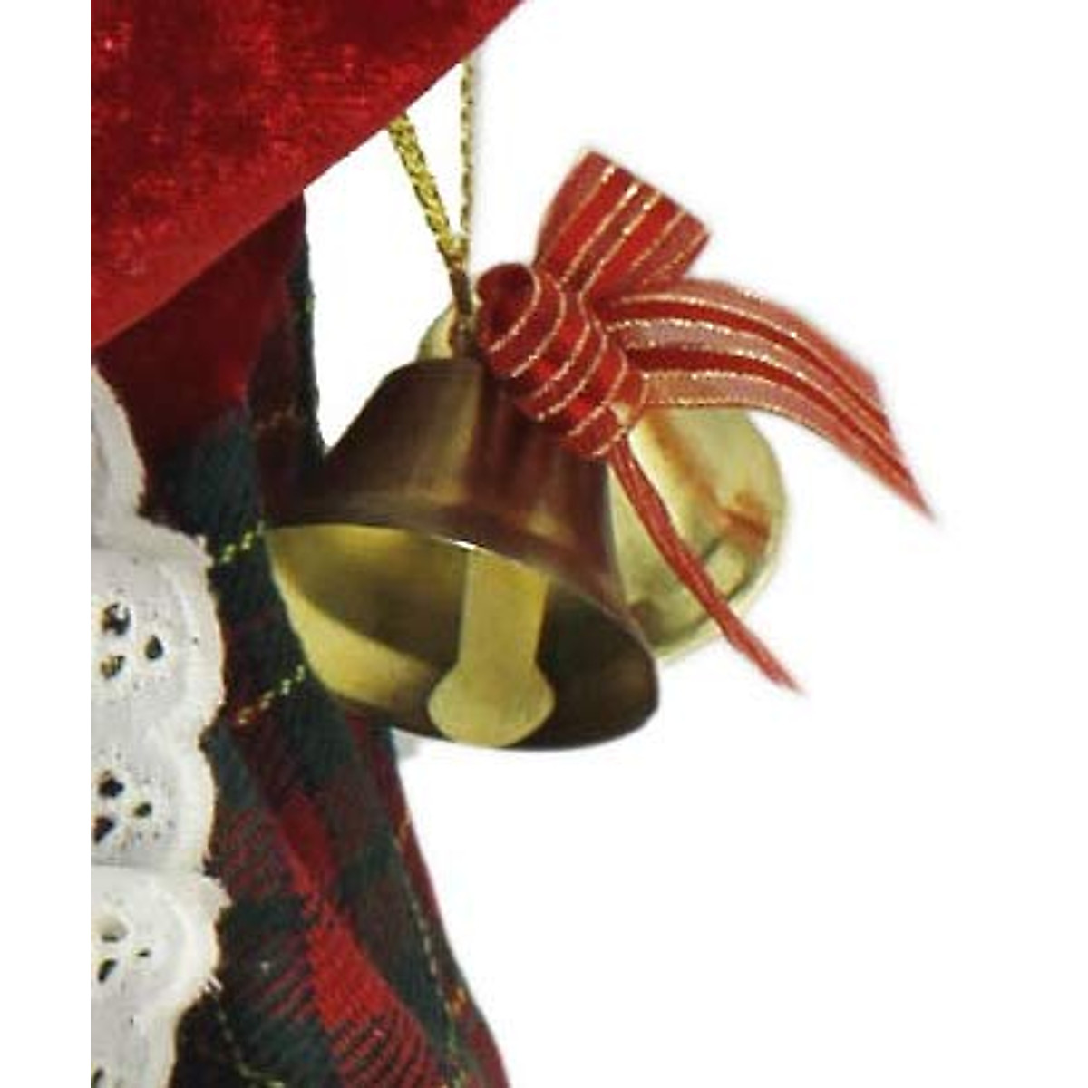 Windy Hill Collection Dancing Mr & Mrs Santa Claus Red, Green, Gold Plaid 16" Inch Standing Figurine Figure Decoration 160051