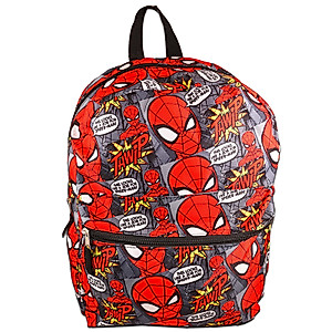 Spiderman Backpack and Lunch Box for Boys - Bundle with Spiderman Backpack for Boys 7-8, Spiderman Lunch Bag, Water Pouch, Stickers, More