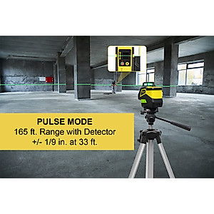 Firecore Green Laser Level Self Leveling 360 Degree Horizontal Cross Line Laser Level with Plumb Dots Laser Tool and Adjustable Brightness Technology - Magnetic Bracket Included (F191-XG-2P)