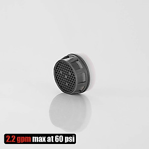 JQK Faucet Aerator, 2.2 GPM Flow Retrictor Insert Faucet Aerators Replacement Parts Bathroom 3 Pack, JR Junior Size, FAJ22-P3