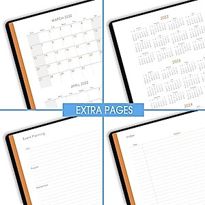 Planning Notebook by AT-A-GLANCE, Undated, 8-1/2" x 11", Large, Plan. Write. Remember., with Reference Calendars, Black (70620905)