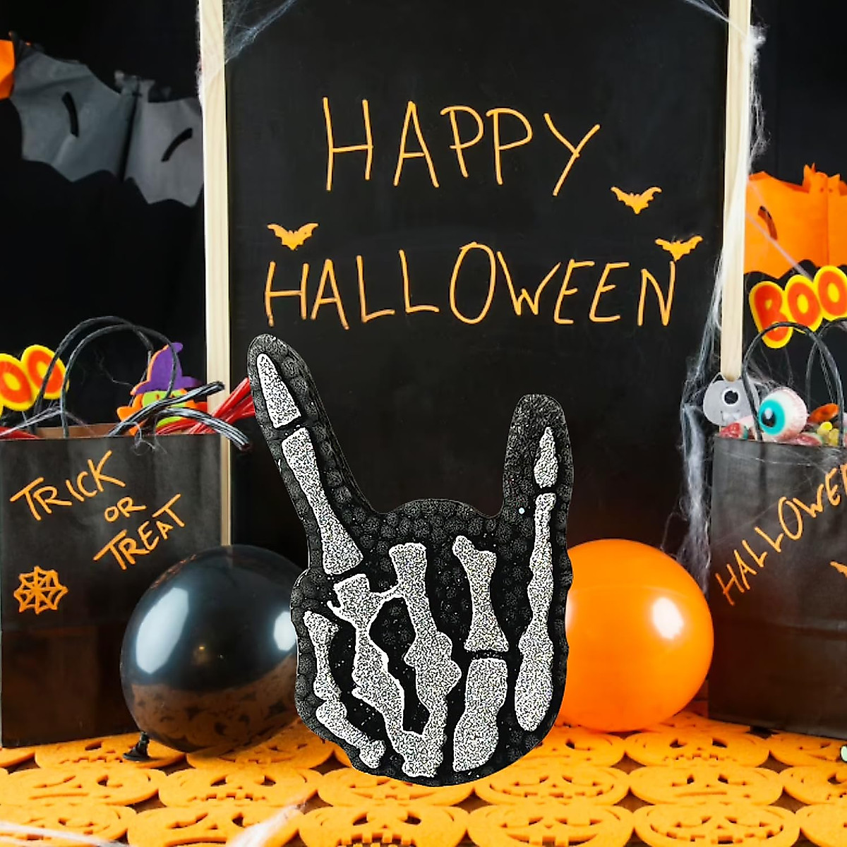 Rifanda Halloween Silicone Molds for Freshies, Skeleton Hand Car Freshie Silicone Mold Car Freshies Kit Car Freshies Supplies Clay Mold for Car Home Decoration