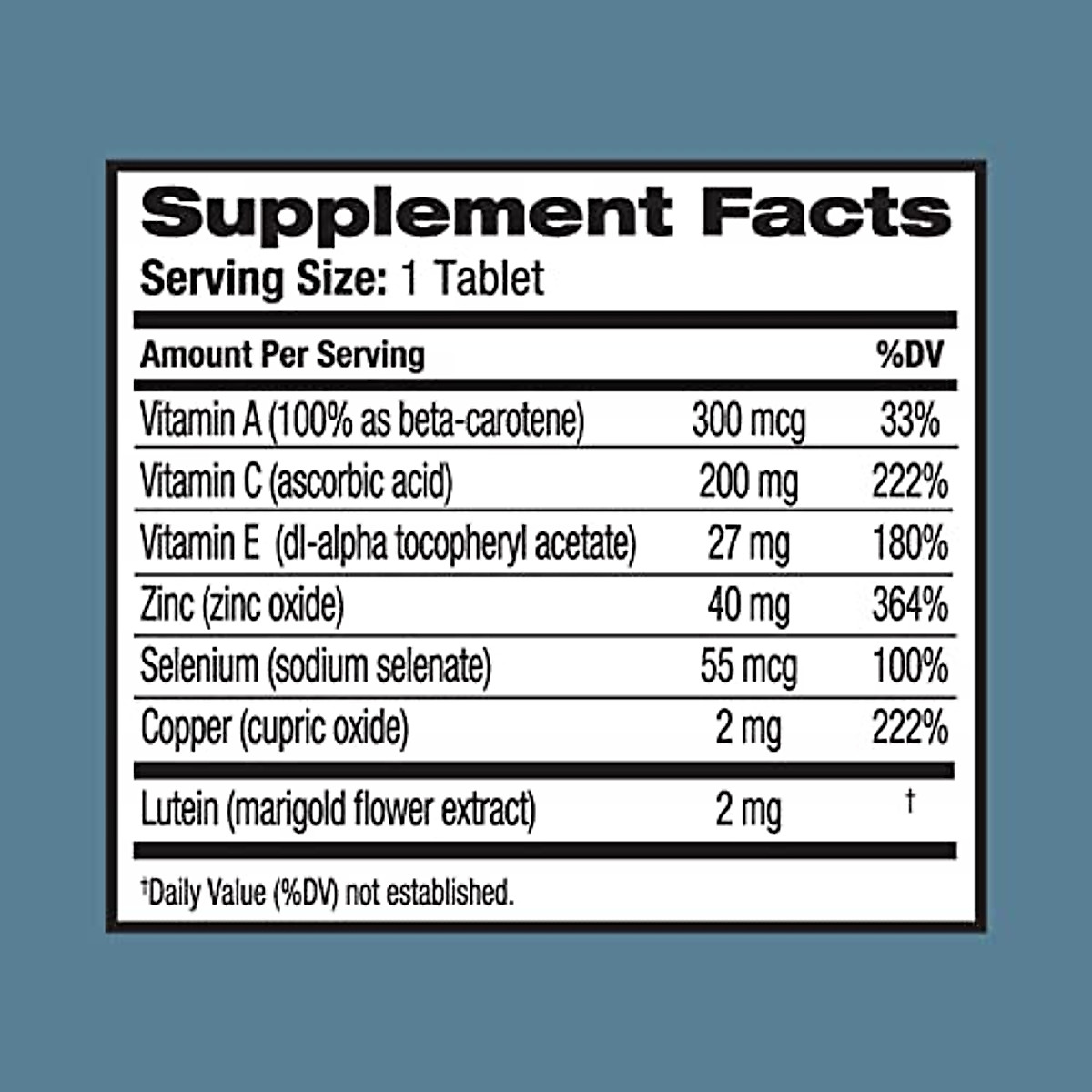 Bausch & Lomb Ocuvite Eye Vitamin & Mineral Supplement, Contains Zinc, Vitamins A, C, E, & Lutein, Pink,Tablet, 60 Count