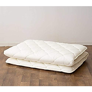 EMOOR Foldable Japanese Futon Mattress Topper CLASSE-Topper Tatami Floor Mattress Queen, Made in Japan