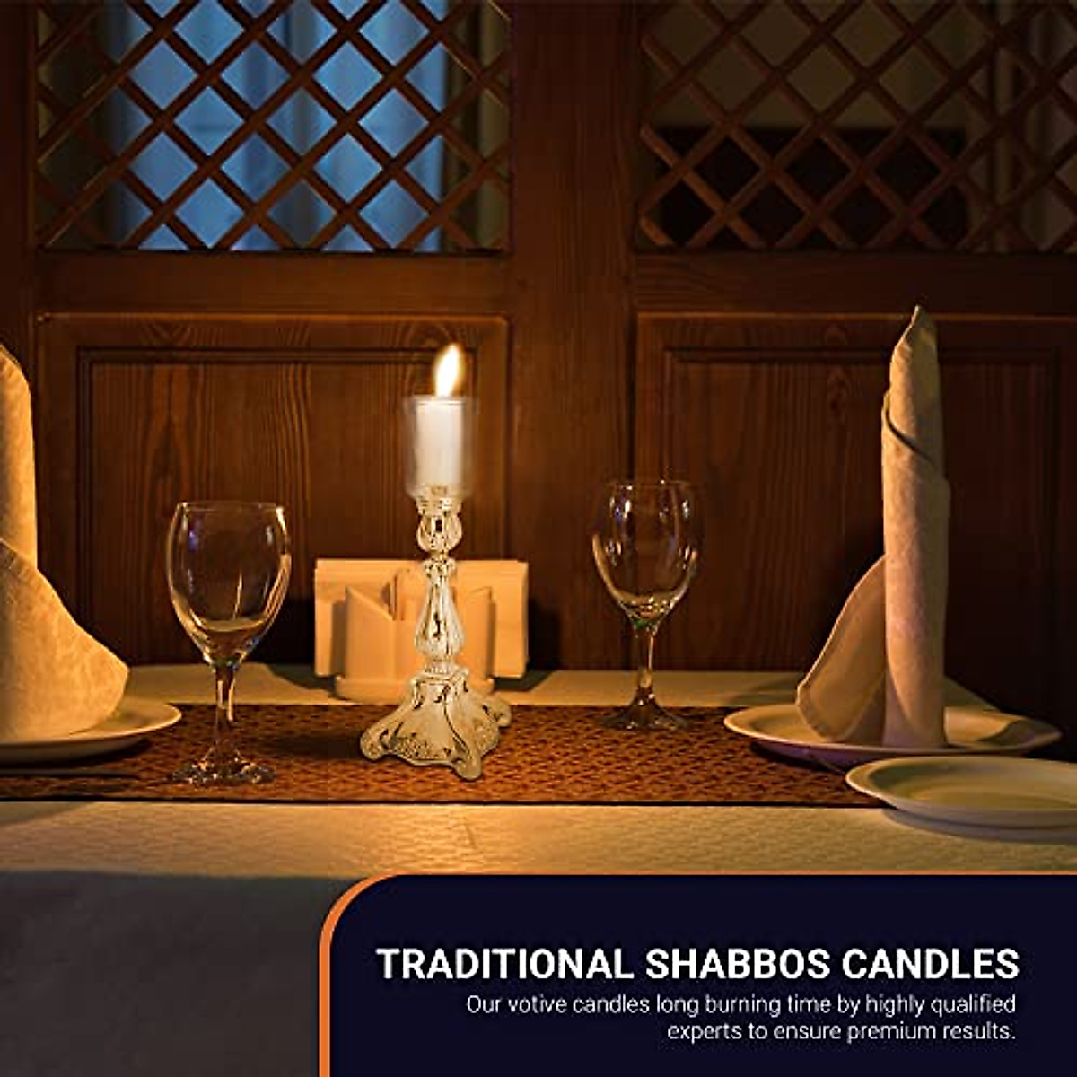 Only Kosher Candy L’HAVA Neronim 4 Hour Candles Long Burning Time Votive Shabbat Candle, Traditional Shabbos Candles, 72 Pack