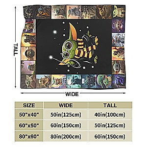 Cartoon Flannel Throw Blanket, Warm Cozy Soft Lightweight Bed Blanket for Couch Sofa Bedding Living Room (YD1, 60"x50")