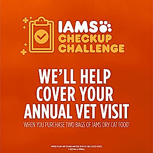 IAMS PROACTIVE HEALTH Adult Indoor Weight Control & Hairball Care Dry Cat Food with Chicken & Turkey Cat Kibble, 7 lb. Bag