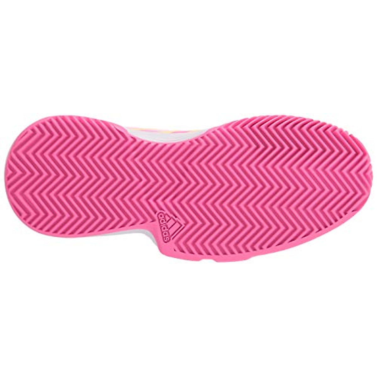 adidas Courtjam X Tennis Shoe, White/Screaming Pink/Acid Orange, 3.5 US Unisex Little Kid