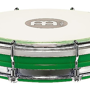 Meinl Percussion Tamborim with Floatune Tuning System-NOT Made in China-Green ABS Plastic Body and Synthetic Head, 2-Year Warranty, (TBR06ABS-GR)