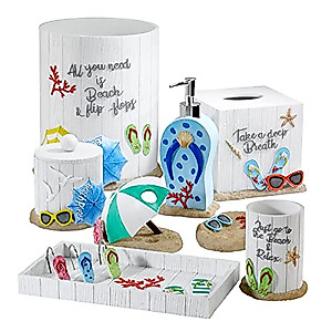 Avanti Linens - Tumbler, Countertop Cup for Bathroom or Kitchen, Beach Inspired Bathroom Decor (Beach Mode Collection)