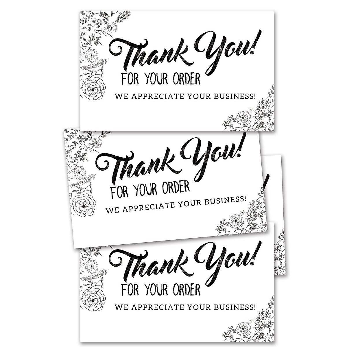 Antgiftshop 50 Thank You for Your Order Cards, Customer Thank You Cards, Package Insert for Business.