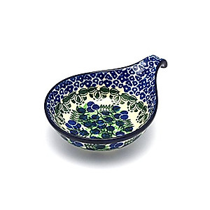 Polish Pottery Spoon/Ladle Rest - Huckleberry