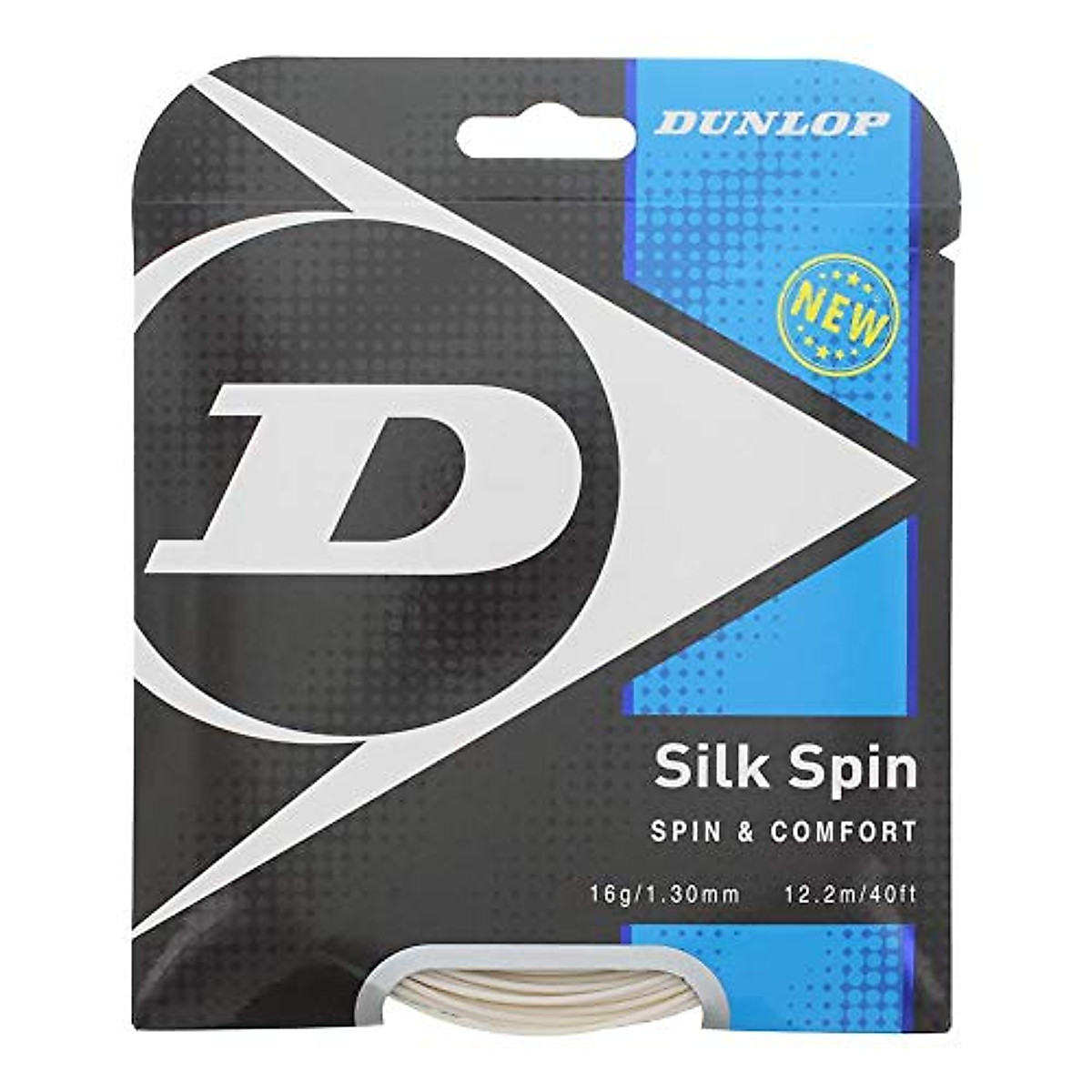 Dunlop Sports Silk Spin 16G Tennis String, 1 Set