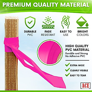 ACE Supply Orange Flagging Tape Survey Tape - Non-Adhesive 12 Pack - 1.5" Width, 150' Length, 2 Mil - Tree Tape for Branches, Surveyors Tape, Flag Tape