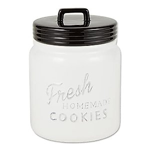 DII Kitchen Accessories Collection Ceramics, Cookie Jar, Black
