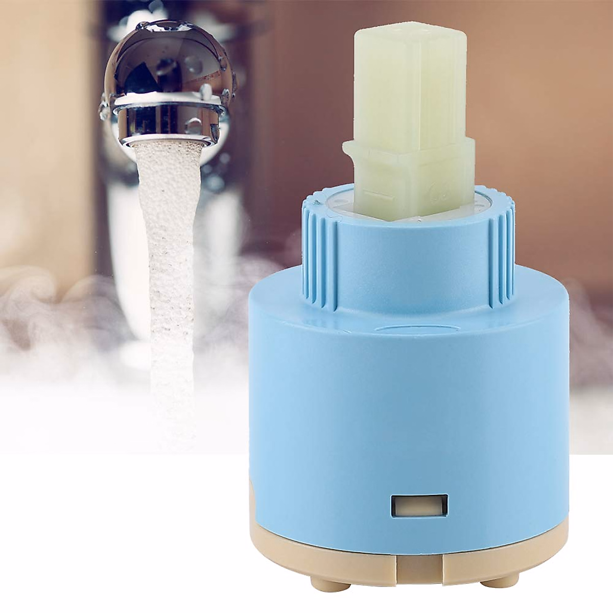 Tbest Ceramic Cartridge for Fapully Faucet,Ceramic Cartridge,35Mm Ceramic Cartridge Faucet 35Mm Ceramic Cartridge Water Mixer Tap Inner Control Faucet Valve Abs Blue Practical(35mm Diameter)