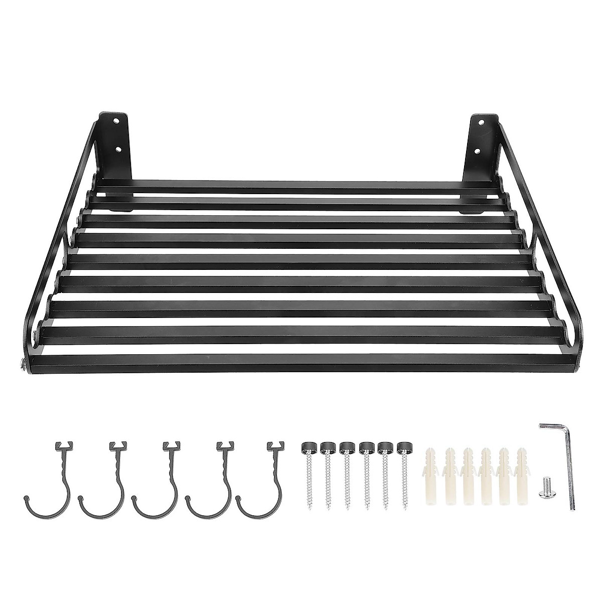 BHDD Alumimum Microwave Oven Wall Mount, Wall Microwave Stand Shelf Metal Shelving Heavy Duty Commercial Or Household Grade Microwave Rack, with Fixing Kit, for Kitchen, Restaurant, Laundry(50x40)