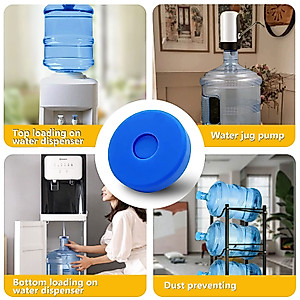 Striludo 3 Packs 5 Gallon Water Jug Lids，Replacement Water Jug Caps,Reusable Silicone Leak Proof Jug Lid for 55mm Bottles