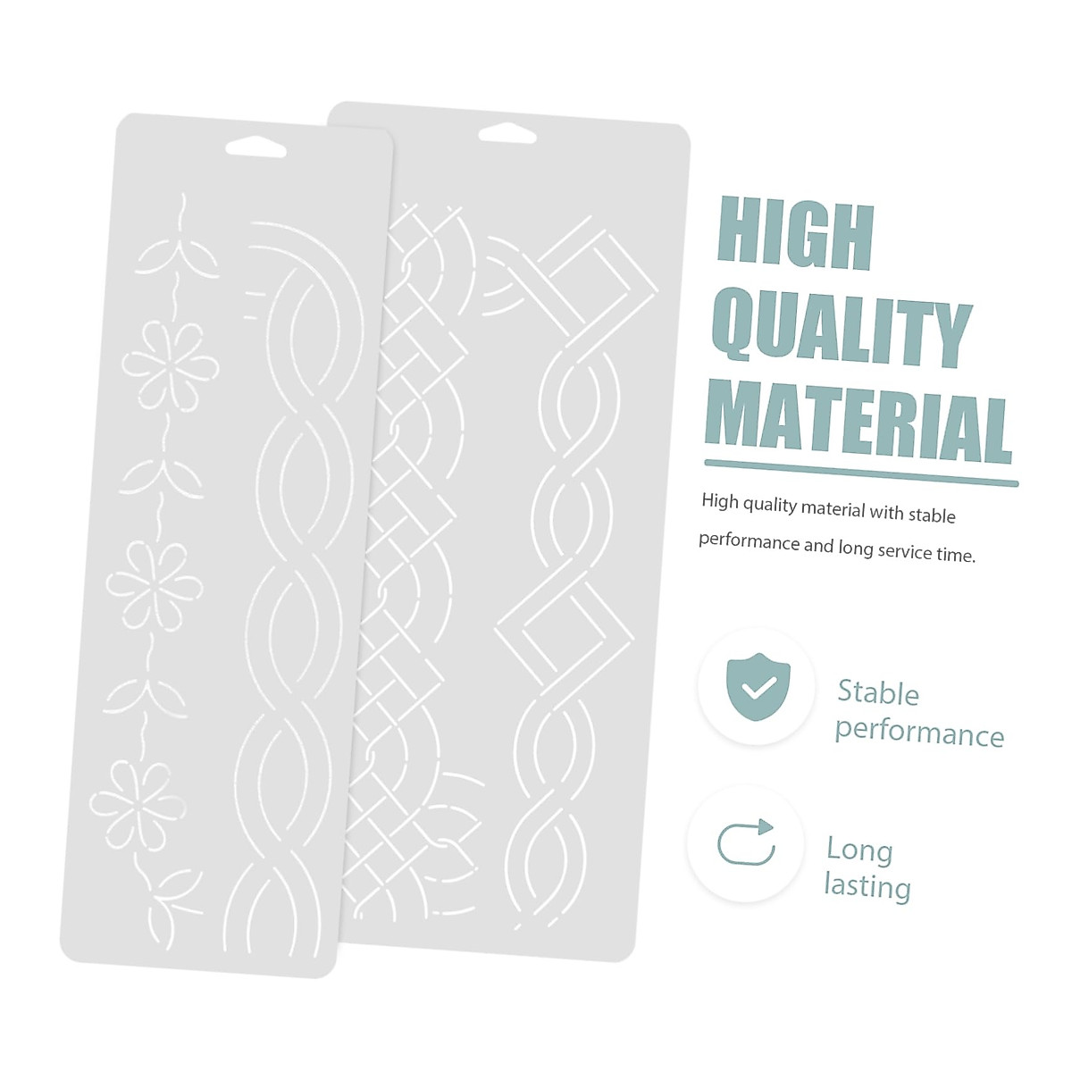 EXCEART 2Pcs Quilting Stitching Template Floral Stencil Flower Stencils Circle Template Motion Quilting Patterns Sewing Supplies Hand Quilting Plastic Clothing Crafting templates Wave