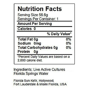 SIX Brewing Bags Plus TWO Large Portion Cup with 33% MORE EACH Live Florida Sun Kefir Natural Water Kefir Grains