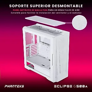 Phanteks Eclipse G500A Mid Tower Case, DRGB, Matte White