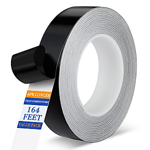 KIWIHUB Light Blocking Tape, 1.2 inch x 164 Feet Light Blocking Stickers, Blackout Stickers for Electronics, Light Shading Tape for Window, Routers, Block 100% of LED Lights - Black