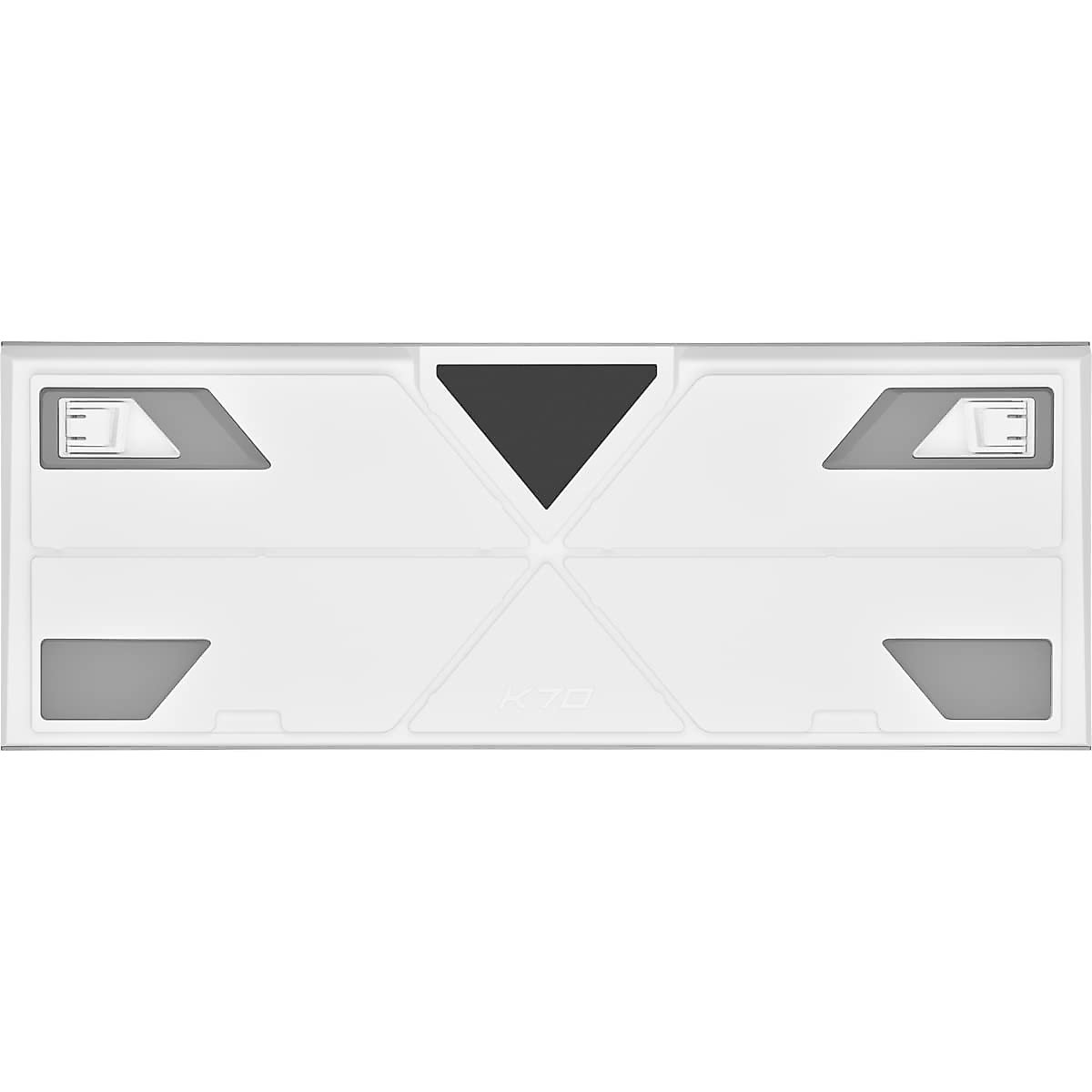 Corsair K70 PRO RGB Optical-Mechanical Gaming Keyboard - OPX Linear Switches, PBT Double-Shot Keycaps, 8,000Hz Hyper-Polling, Magnetic Soft-Touch Palm Rest - NA Layout, QWERTY - White