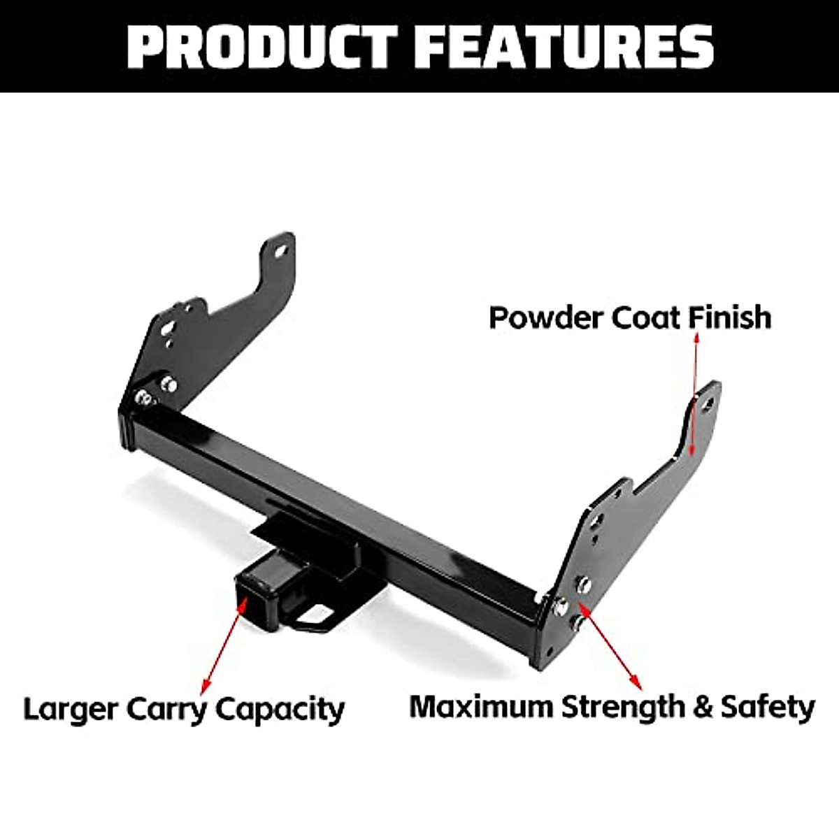 KUAFU 2" Class 4 Trailer Hitch Receiver Towing Compatible with 2015-2023 Ford F150