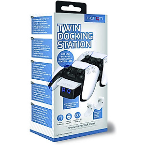 Venom PS5 Controller Twin Docking Station - White