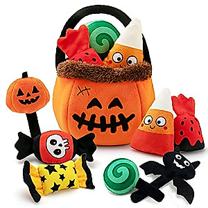 teytoy My First Halloween Pumpkin Set 8Pcs Halloween Plush Toys for Babies and Toddler,Stuffed Pumpkin Plush Halloween Baby Gifts,Halloween Party Decoration