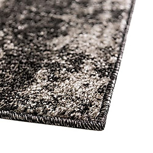 Unique Loom Del Mar Collection Area Rug - Lucille (5' 3" x 8' Rectangle, Dark Gray/ Ivory)