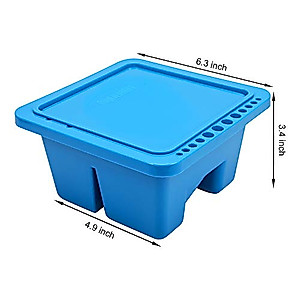 MyLifeUNIT Paint Brush Cleaner, Paint Brush Holder and Organizers for Acrylic, Watercolor, and Water-Based Paints (Blue)