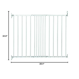 BabyDan MultiDan Metal Safety Gate, 24.6-42.2 inches, Adjustable, Wall-Mounted, Adjustable, Steel Construction, Made in Denmark