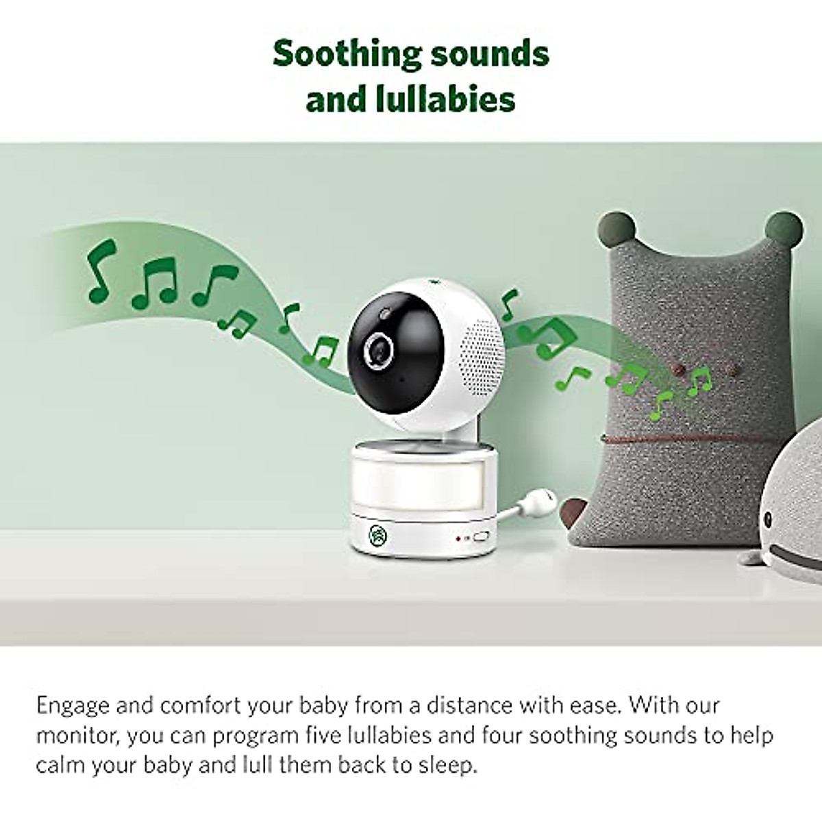 LeapFrog LF915HD Baby Monitor, 5” 720p Screen, 360° Pan & Tilt with 8X Zoom Camera, Color Night Vision, Night Light, Two-Way Intercom, Secure Transmission No WiFi