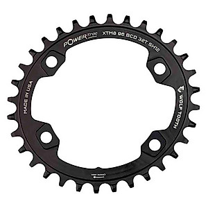 Wolf Tooth Elliptical 96 BCD Chainring 32t 96 Asymmetric BCD 4Bolt for Shimano
