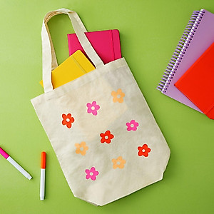 Juvale Set of 24 Bulk Blank Cotton Canvas Tote Bags for Women, DIY, Arts and Crafts Projects, Reusable Shopping Bags for Groceries, Supplies, Cloth Gift Bags, 13x11.5 in