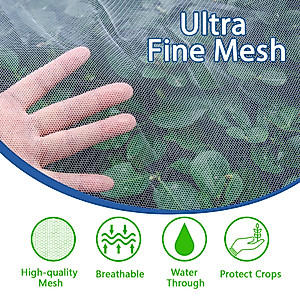 Daksha White Garden Netting, 2.4 x 3 m Ultra Fine Mesh Netting, 7.8 x 9.8 Ft Mosquito Netting Plant Covers Protection Netting for Vegetable Fruits Flowers (Packaging May Vary)