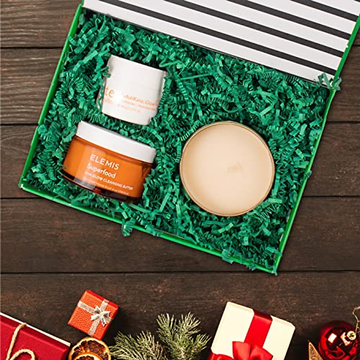 MagicWater Supply Crinkle Cut Paper Shred Filler (1/2 LB) for Gift Wrapping & Basket Filling - Green