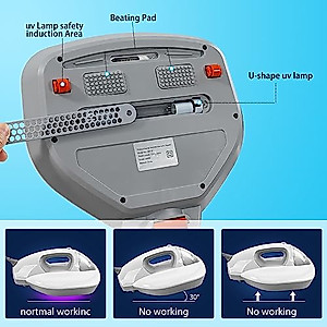 Jic tcaik Bed Vacuum Cleaner,12kpa Machine Household Strong Suction Handheld Mattress Vacuum Cleaner Steamer with Heat Uv Sanitizing Light,Clean Up for Pillows,Sheet,Couch, Blankets,(Corded)