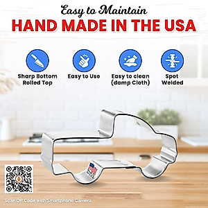 Pick Up Truck Cookie Cutter 4 Inch – Made in the USA – Foose Cookie Cutters Tin Plated Steel - Pick Up Truck Cookie Mold
